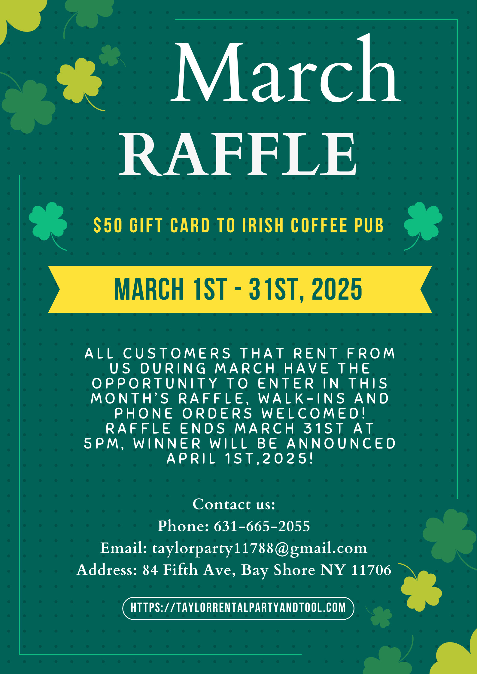 Welcome to Taylor Rental of Bay Shore: Party Store, Party Rental ...